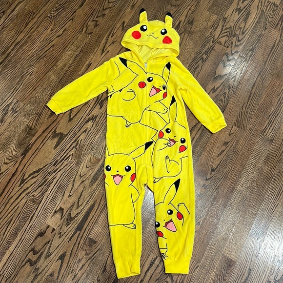Pokemon | Pajamas | Pokmon Pikachu Little Girls Onesie Pajamas | Poshmark